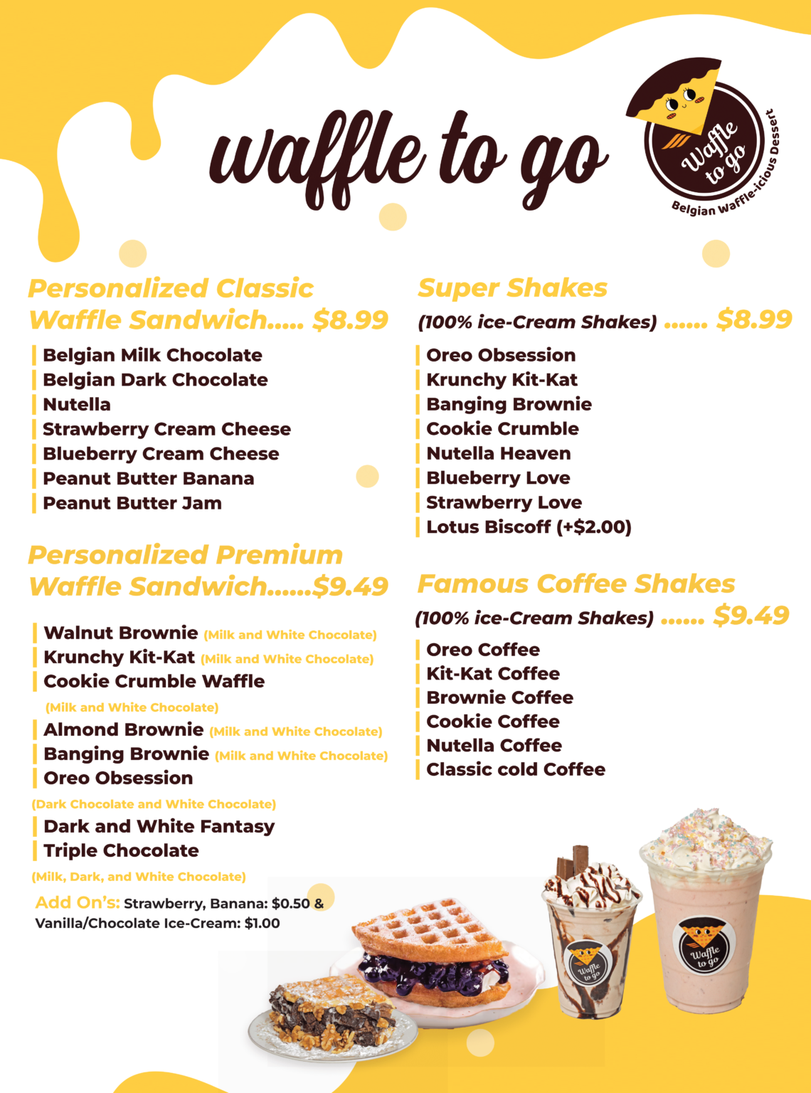 Retail Menu – Waffle To Go